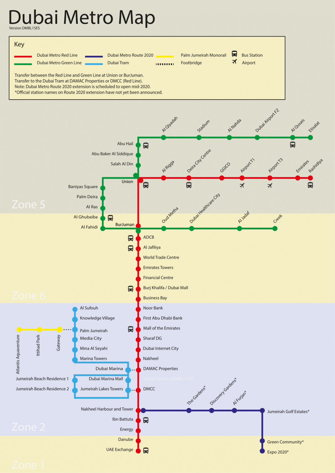 Dubai Metro Map Guide 2025: Red & Green Line Routes